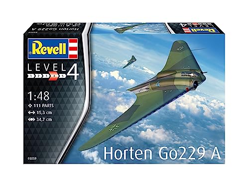 Revell 03859 Horten Go229 A-1 Model Kit 1:48 Scale, Unvarnished