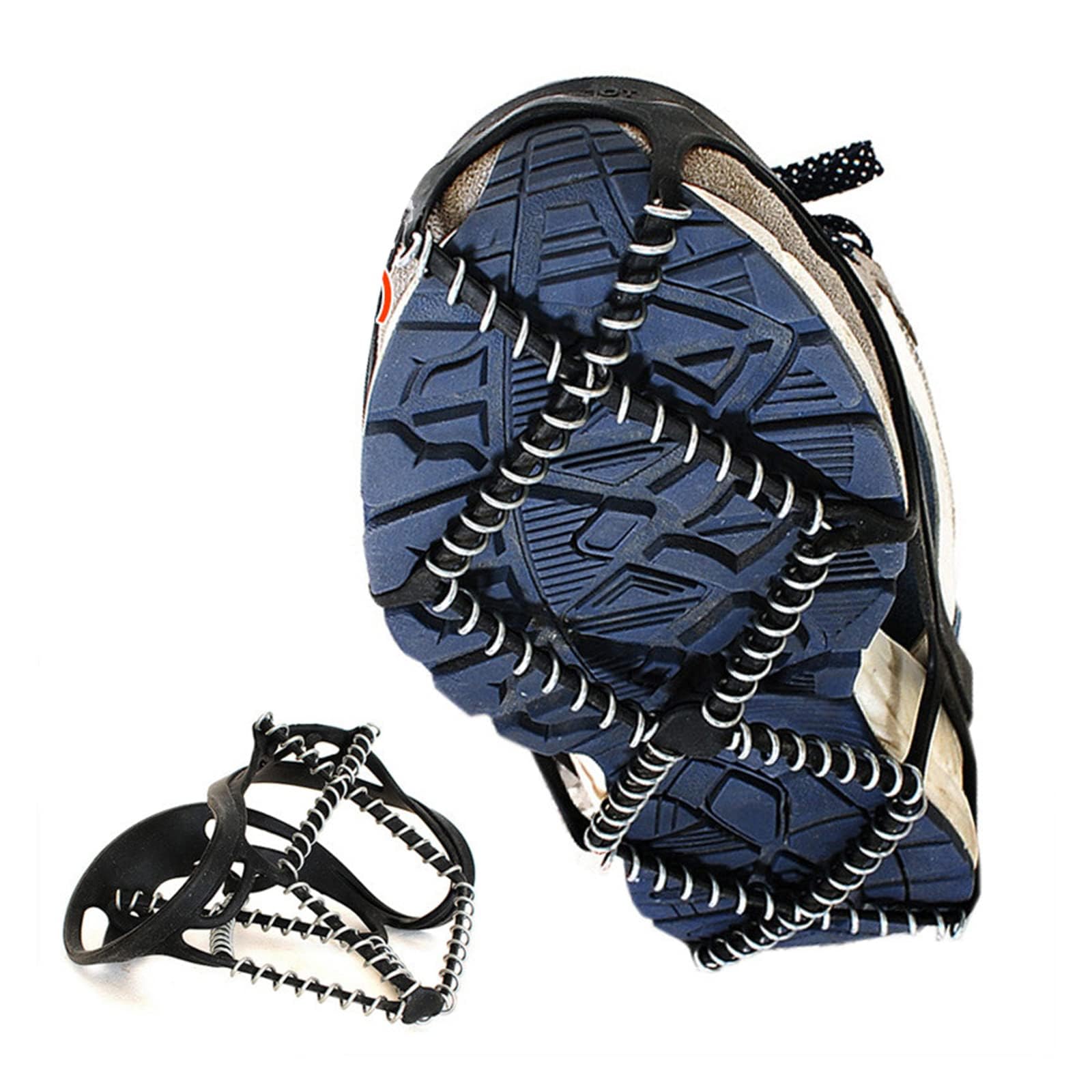 UMILAKE Hiking and Walking Traction Cleats/crampons for Hiking Boots(1 Pair) for Walking on Snow and Ice, and Rock(M(Ladies 6-8.5))