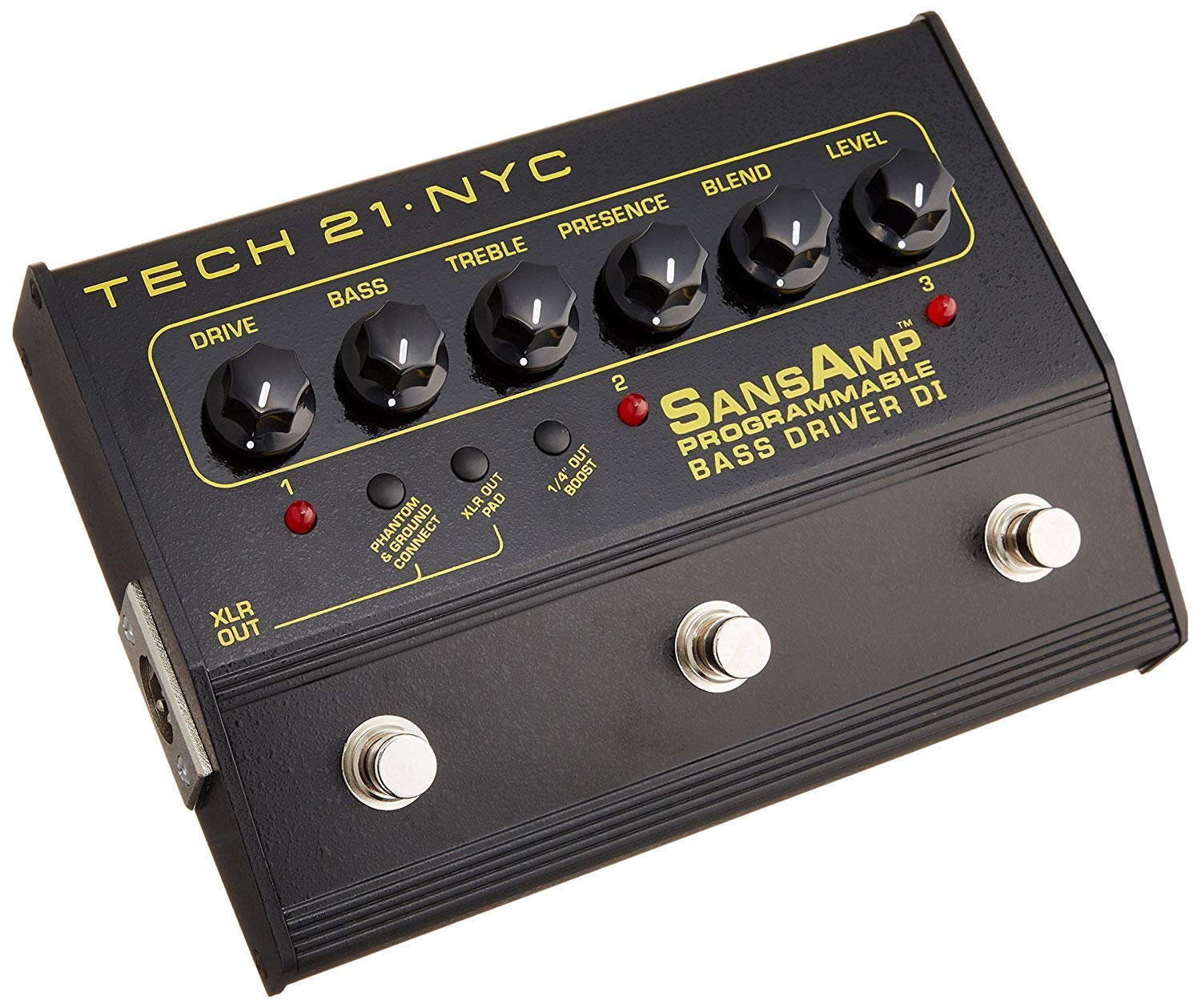 Tech 21 PBDR SansAmp Programmable Bass Driver DI Bundle with Power Supply and Dunlop Pick Pack