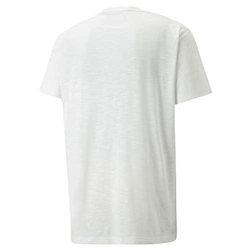 PUMA Men's Out Athletics Thumbprint Tee, White, Large
