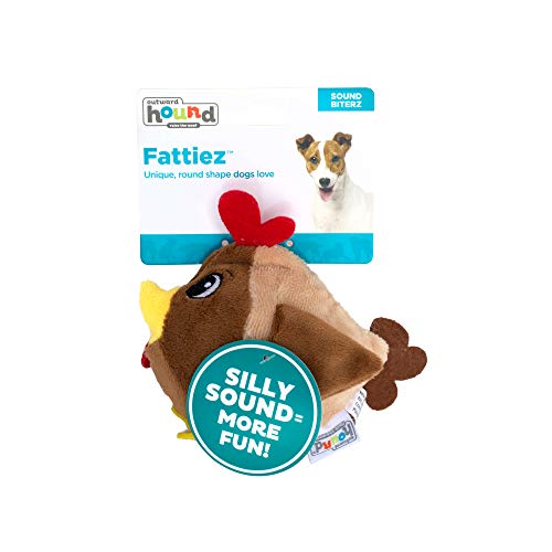 Outward Hound Fattiez Chicken Plush Squeaky Dog Toy, XS