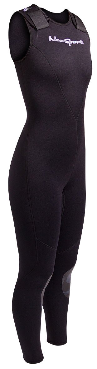 NeoSport Wetsuits Women's Premium Neoprene 3mm Jane,All Black, 6 - Diving, Snorkeling & Wakeboarding