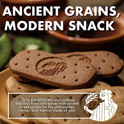 Olyra Breakfast Biscuits Variety Pack | Kids Healthy Snacks | Low Sugar, High Fiber, Plant-Based Protein Cookies | Organic Breakfast Cookies with Ancient Greek Grains | Boost Energy and Immunity 4 Count (Pack of 6)