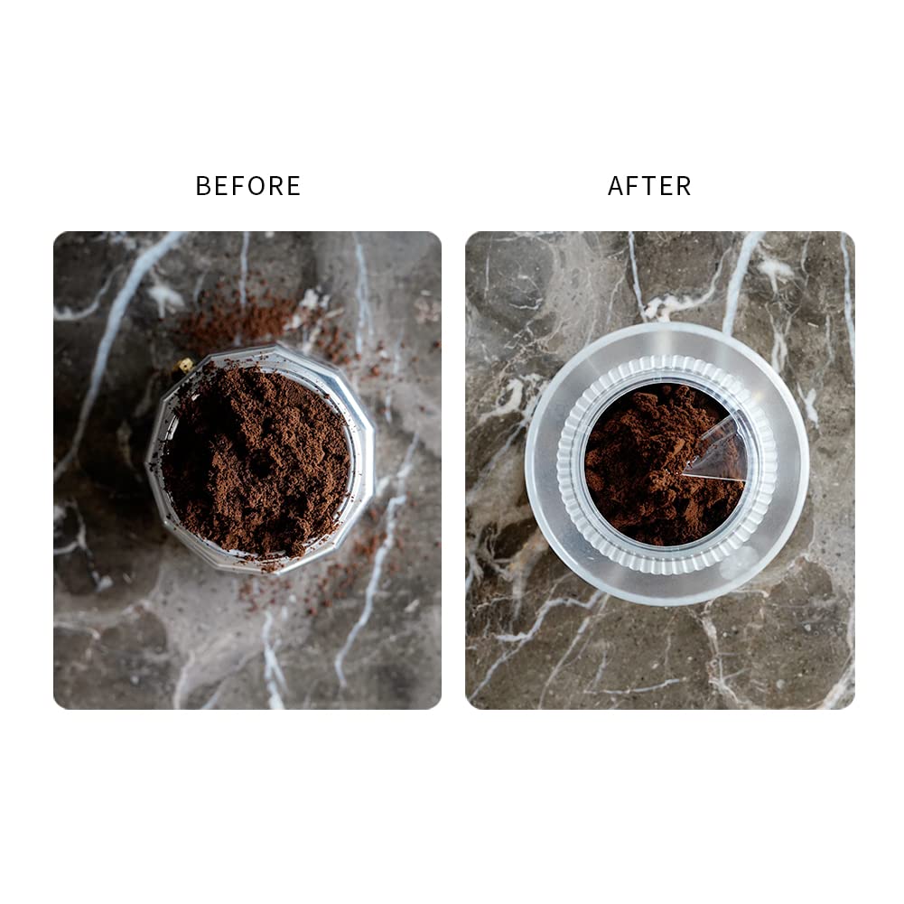watchget Moka Pot Dosing Funnel, 54mm Stovetop Espresso Coffee Maker Distribution Tool Italian Coffee Maker Dosing Ring For Moka Express 3 Cups, Transparent