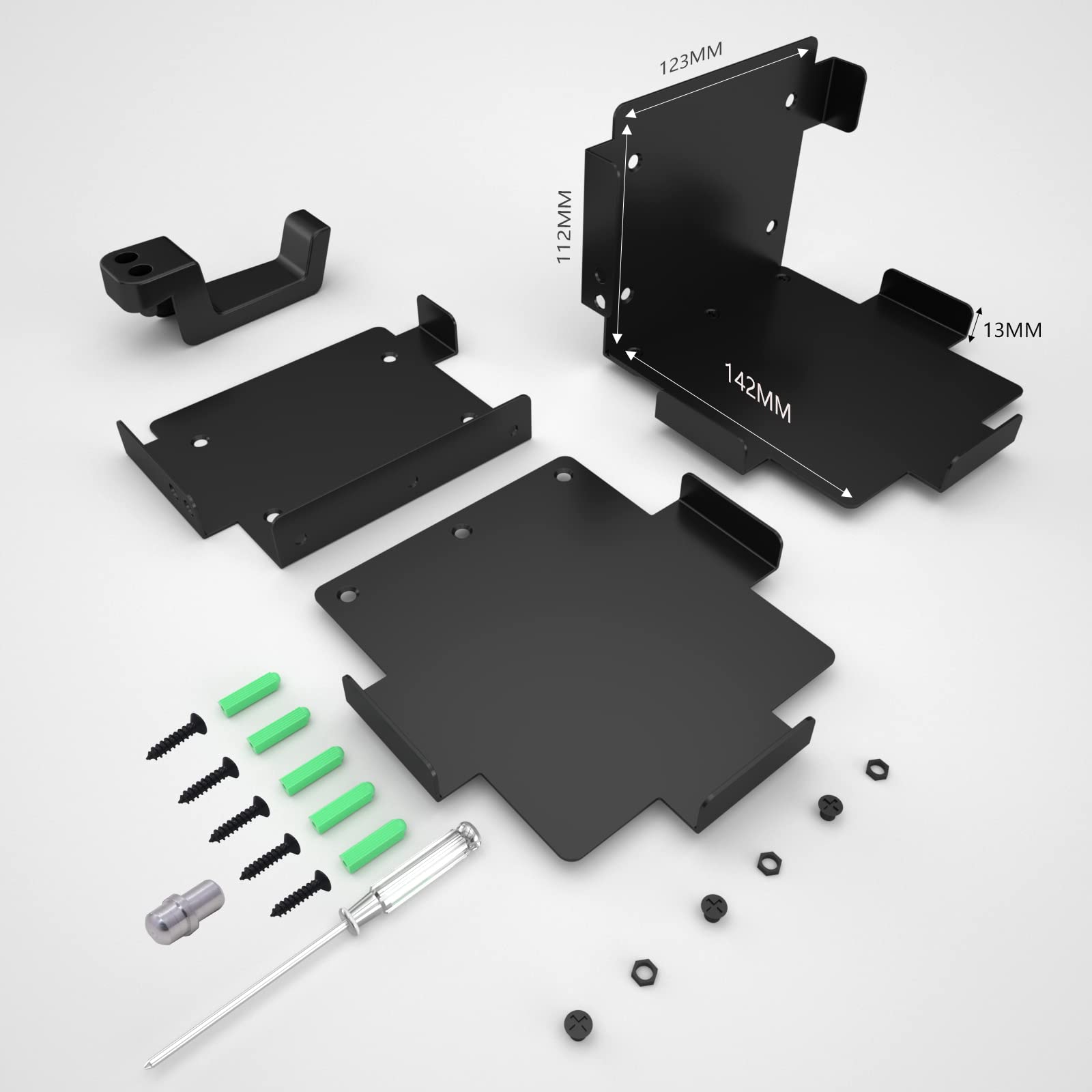Xbox Series X Wall Mount, Xbox Series X Stand Wall Mount Accessories with Xbox Series X Headphone Holder - Xbox Series X Accessories - Black