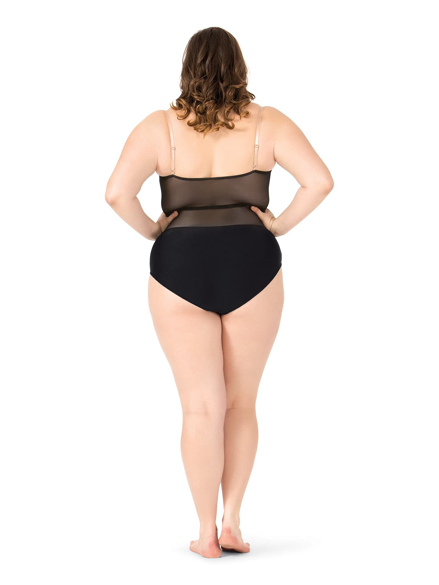Natalie Dancewear Adult Plus Size Undercover Camisole Undergarment Leotard N237WNUD2X Caramel 2X
