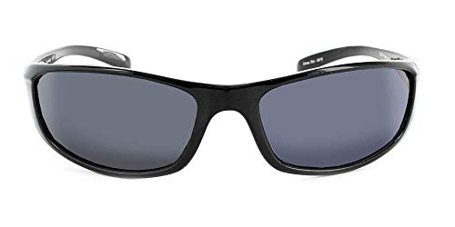 Optic Nerve - 2022 Premium & Affordable Polarized Sport Sunglasses for Men/Women, Backwoods Edition with Shiny Black Frame/Smoke Lens