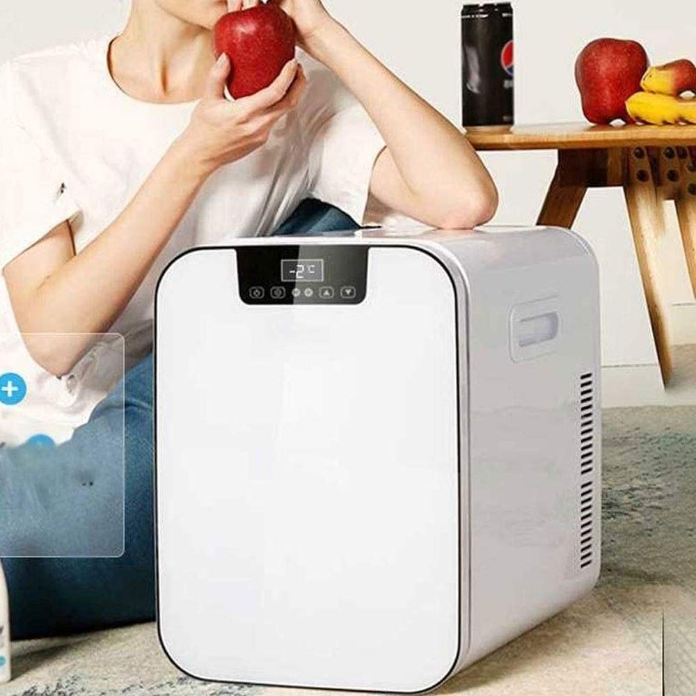 N/A Portable Compact Personal Fridge Cools & Heats Great for Bedroom Office Car Dorm Portable Makeup Skincare Fridge