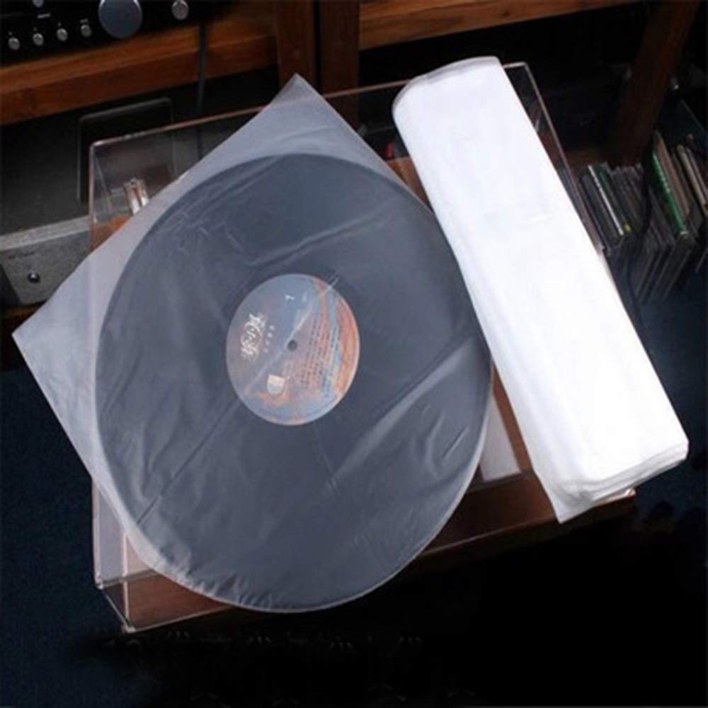Richohome 50 Pack LP Vinyl Record Inner Sleeves, 12" Vinyl Record Sleeves Provide Your LP Collection with The Proper Protection with 0.12mm Thick Anti-Static Material