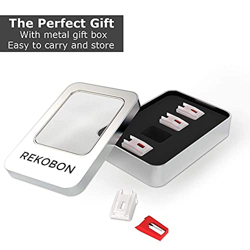 Record Player Needle, 4 Pack Universal Turntable Stylus Replacement Needles, Phonograph Needles for ION Jenson Crosley Victrola Sylvania