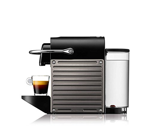 Nespresso Pixie Espresso Maker, 24oz Electric Titan (Discontinued Model)