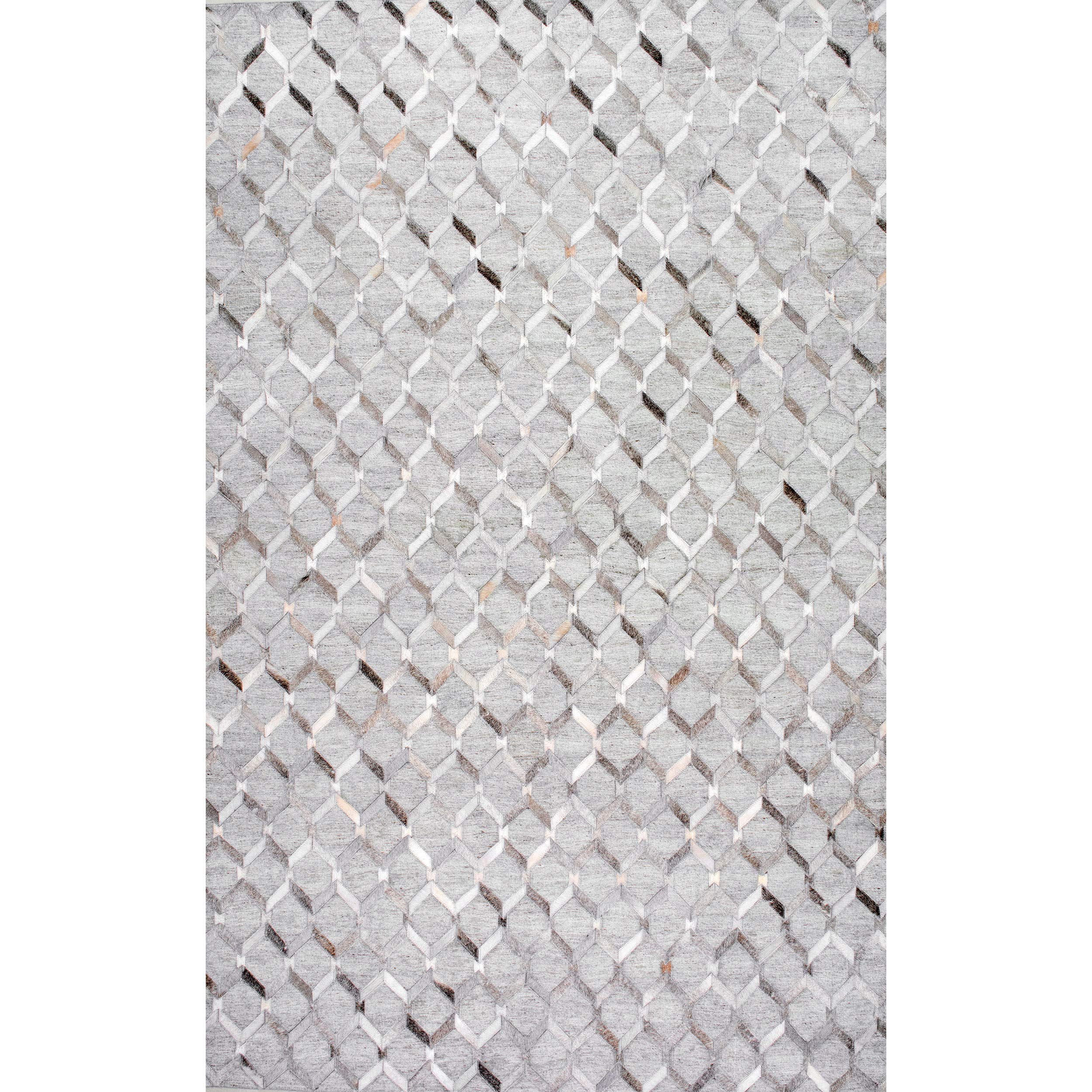 nuLOOM Grenier Modern Cowhide Area Rug, 5x8, Grey