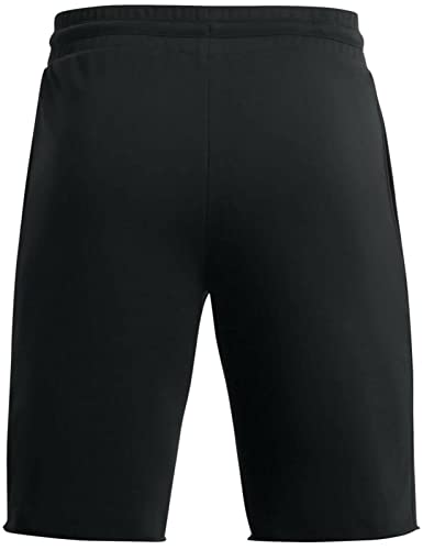 Under Armour Men's Project Rock Terry Statement Shorts (Small, Black/Distressed White)