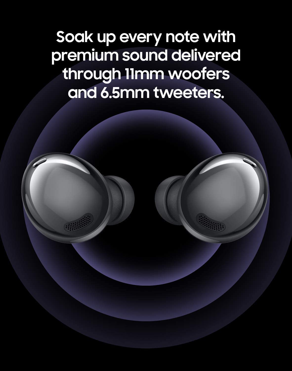 SAMSUNG Galaxy Buds Pro, Bluetooth Earbuds, True Wireless, Noise Cancelling, Charging Case, Quality Sound, Water Resistant - (10w Pad) Phantom Black (Renewed)