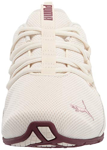 PUMA womens 19495301 Running Shoe, Whisper White-rose Gold-burgundy, 9 US