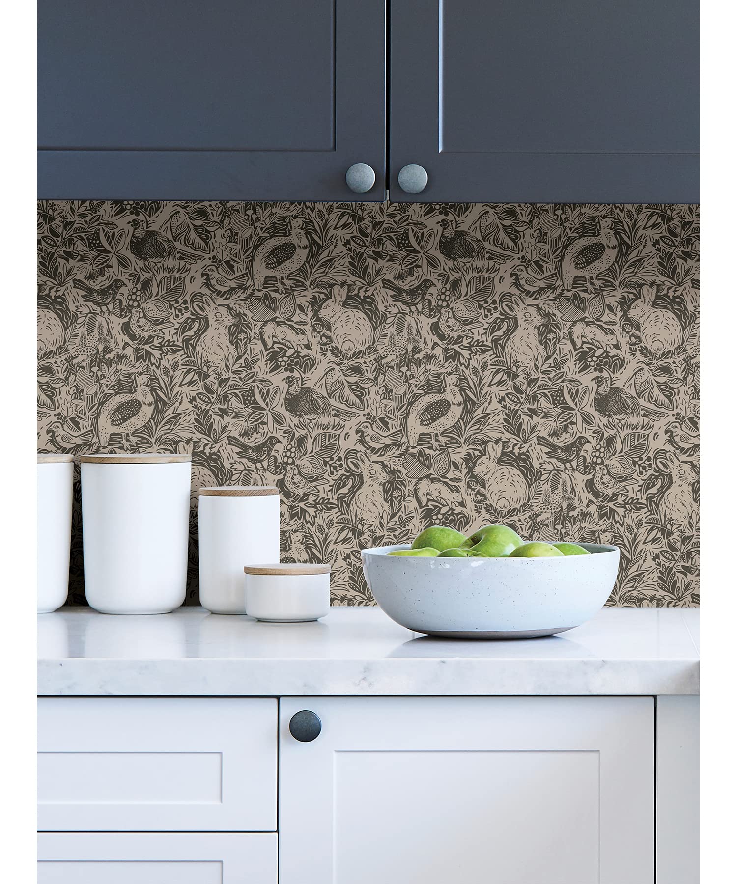 NuWallpaper Charcoal Terrene Peel & Stick Wallpaper