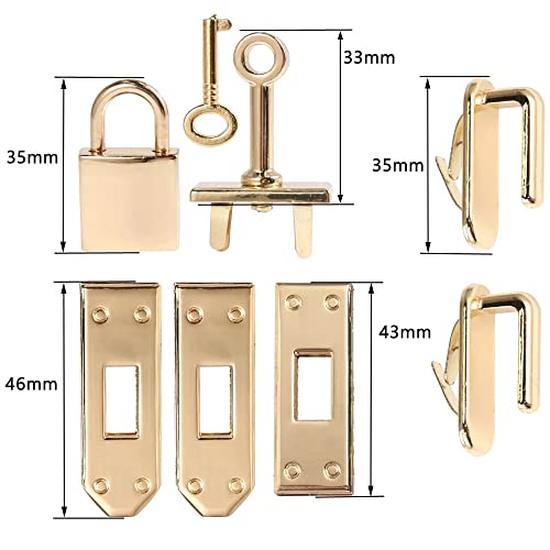 ZLXDP 7pcs/Set Metal Clasp Lock Lockbutton Women Handbag Shoulder Bag Purse Accessories (Color : C, Size : 1)