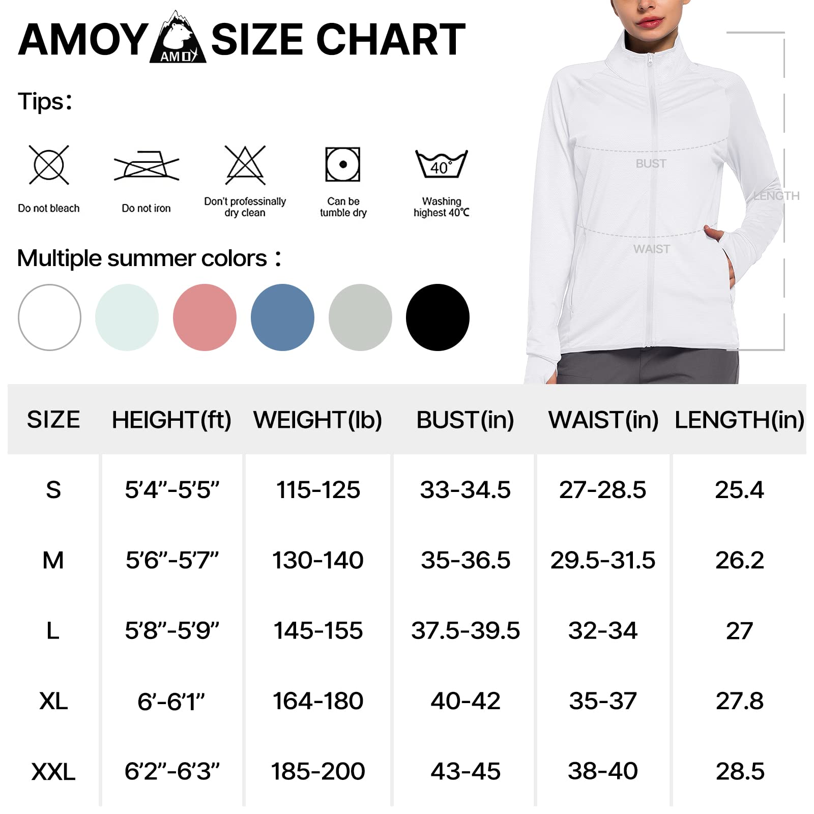 Women UPF 50+ UV Sun Protection Shirt Long Sleeve Golf Light Jacket SPF Hiking Running Shirts with Zip Pockets White XL