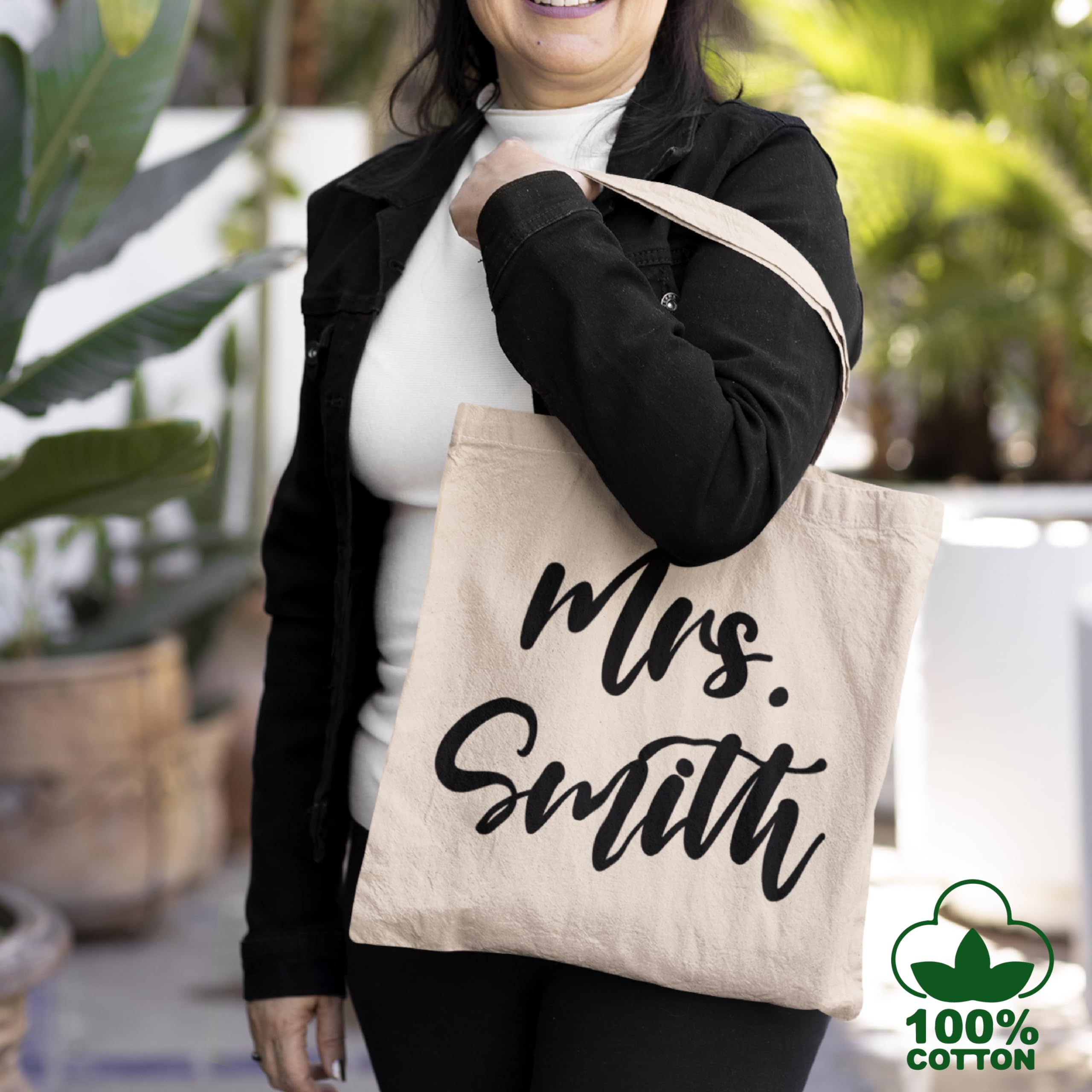 Personalized Your Text Here Tote Bag β Customized Bridesmaid Shoulder Bag β Custom Beach Canvas Shoulder Bag β Customize Grocery Bag
