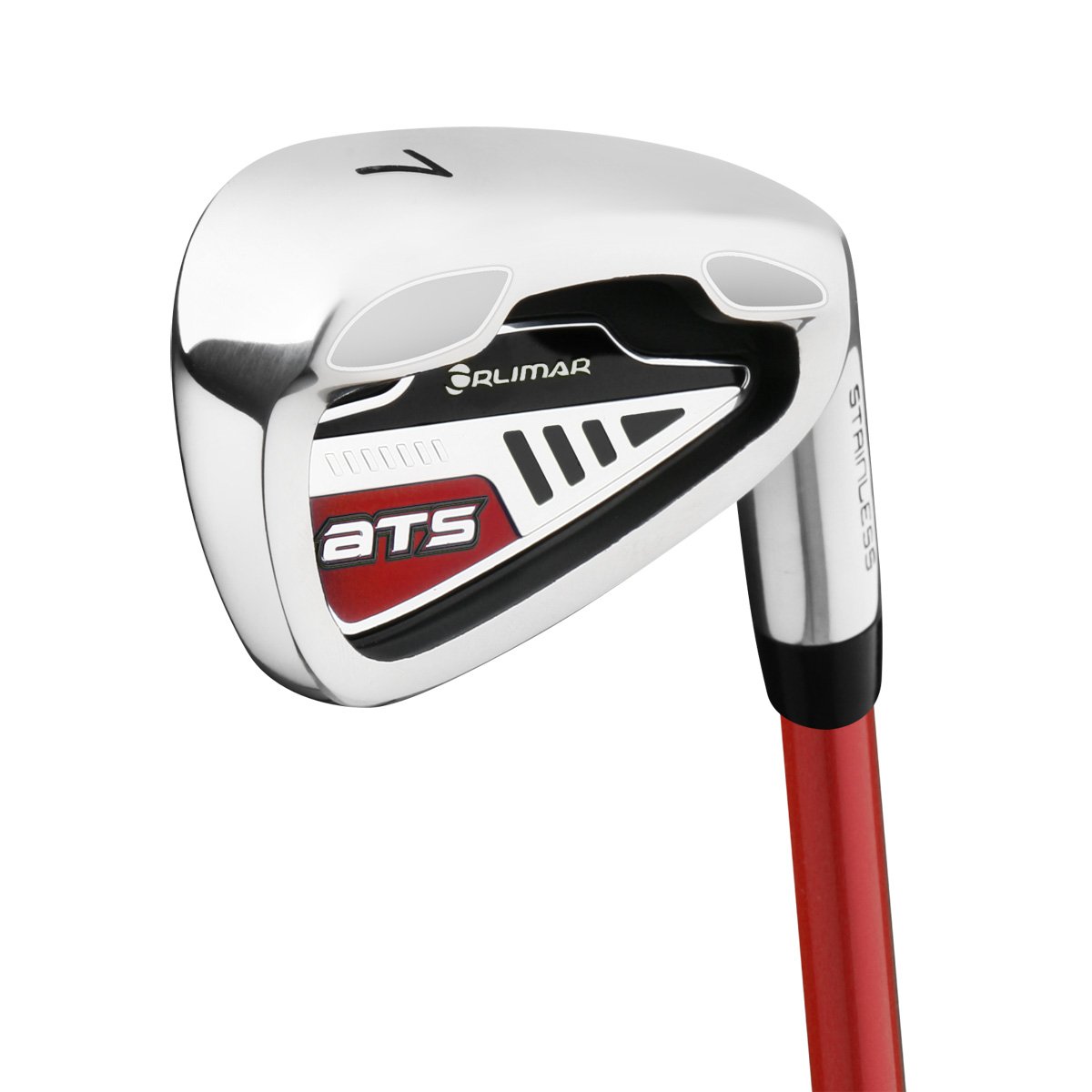 Orlimar Golf ATS Junior Boy's Golf Set with Bag, Right and Left Hand, Ages 9-12, Red/Black (5 Clubs)