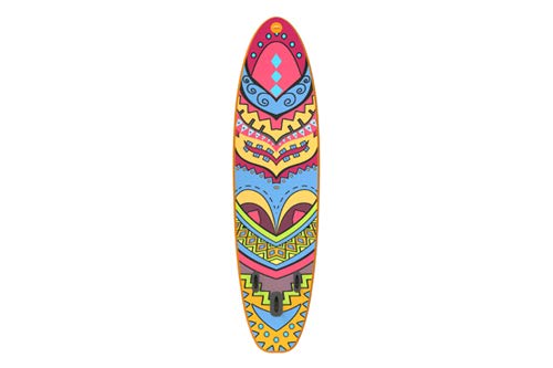SCSK8 Super Deluxe Inflatable SUP Board (Teal with Flamingo),10'6"×32"×6",QT-SUP11S