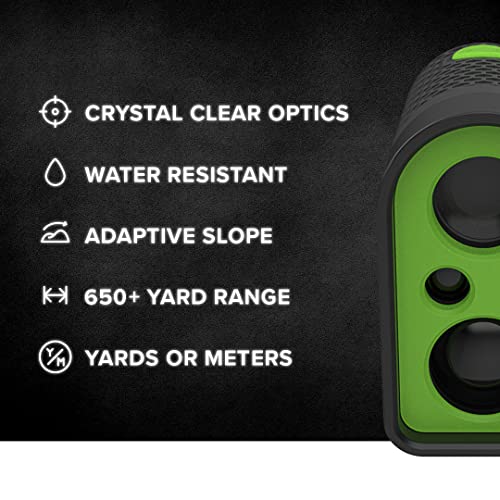 Precision Pro Golf NX7 Pro Slope Rangefinder, Golf Rangefinder, Golf Accessories, 6X Magnification, Tournament Legal, Weather Resistant, Adaptive Slope, 600 Yard Range