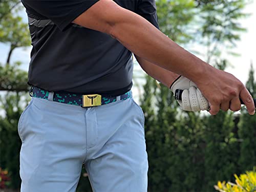 Teeoff Printed Webbing Belt Reversible Metal Buckle (Camouflage with new buckle, 47.2")