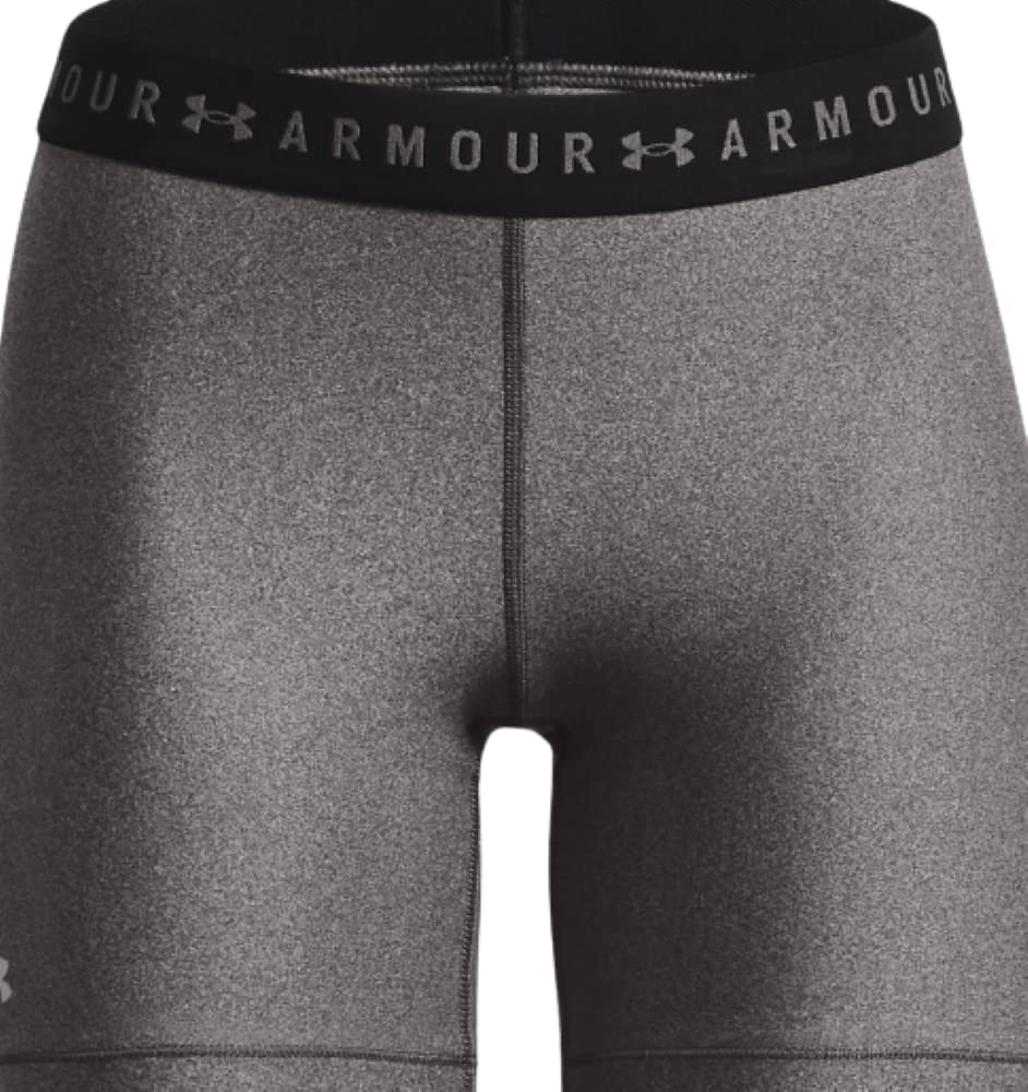 Under Armour Womens Mid Rise Middy Compression Shorts Medium Gray