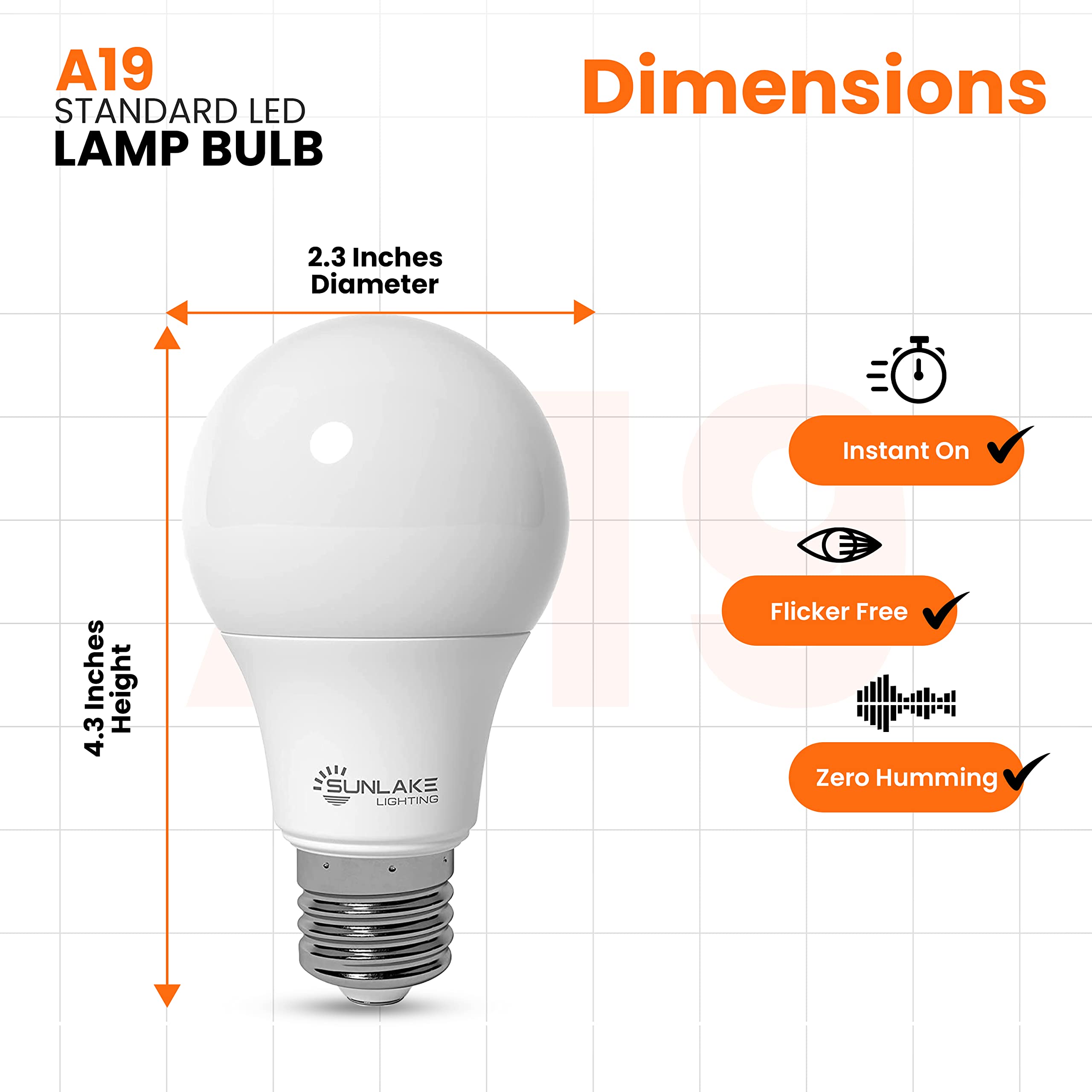 SunLake 10 Pack G25 Light Bulbs 40 Watt Equivalent, 5000K Daylight Dimmable, 450 LUMENS, E26 Base, LED Eye Friendly, Vanity Globe 5 Watt LED Bulbs for Bathroom Makeup Mirror Droplight, Floor lamp