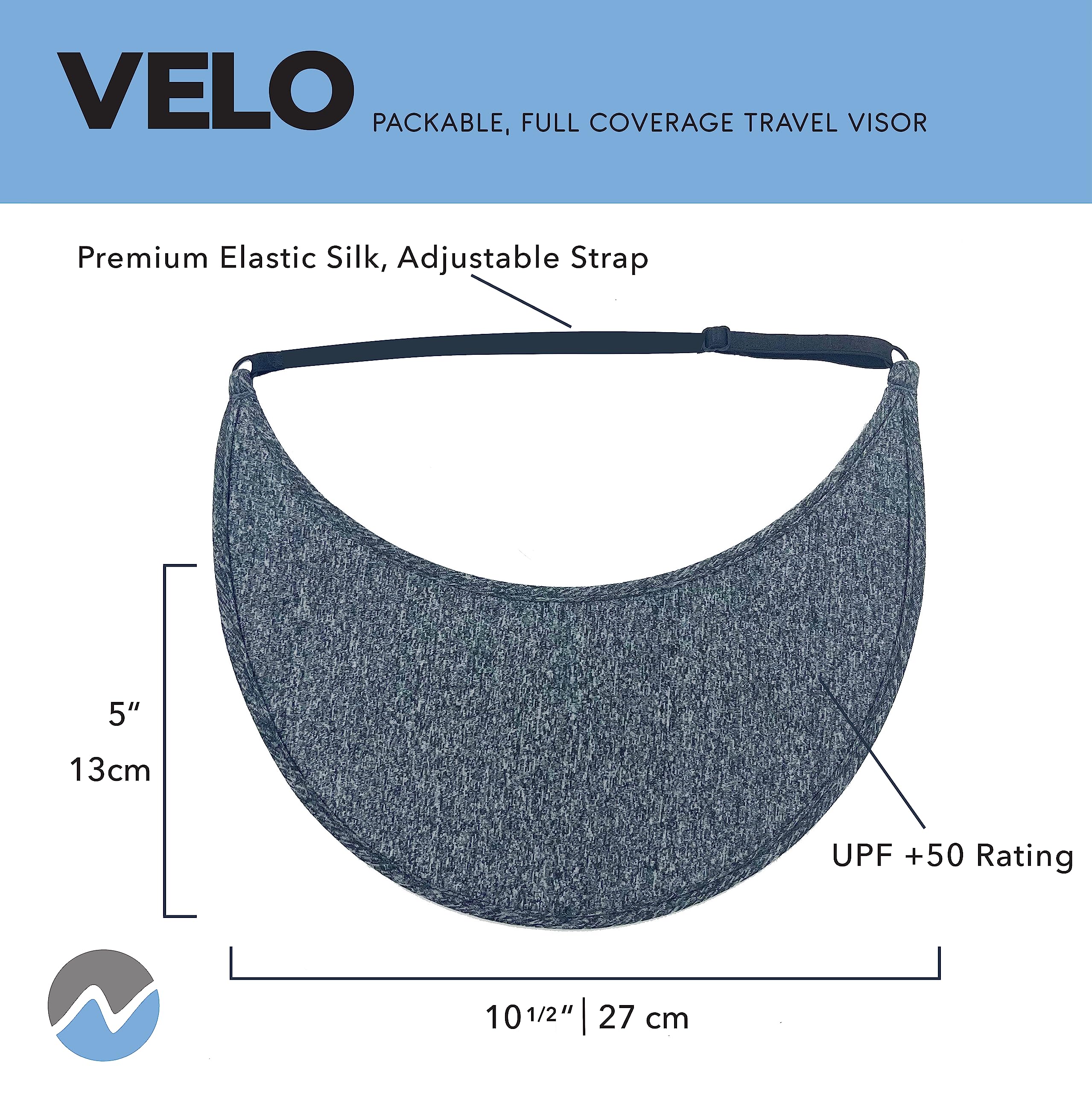 No Headache Velo Adjustable Golf, Tennis, Leisure, Sport Packable Travel Sun Visor Baby Pink