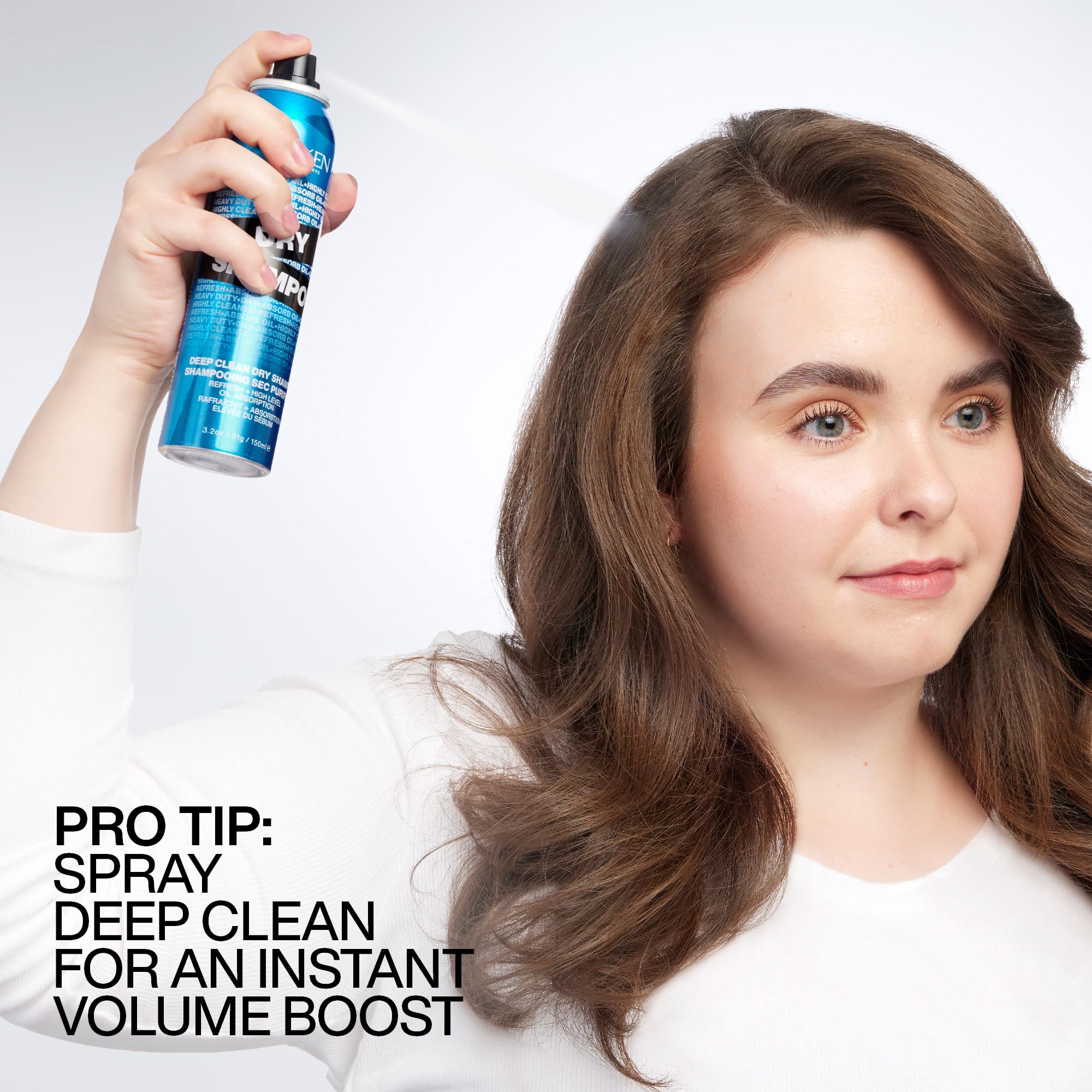 REDKEN Dry Shampoo, Instantly Refreshes Hair and Absorbs Oil Between Washes, For All Hair Types, Deep Clean, 91 g