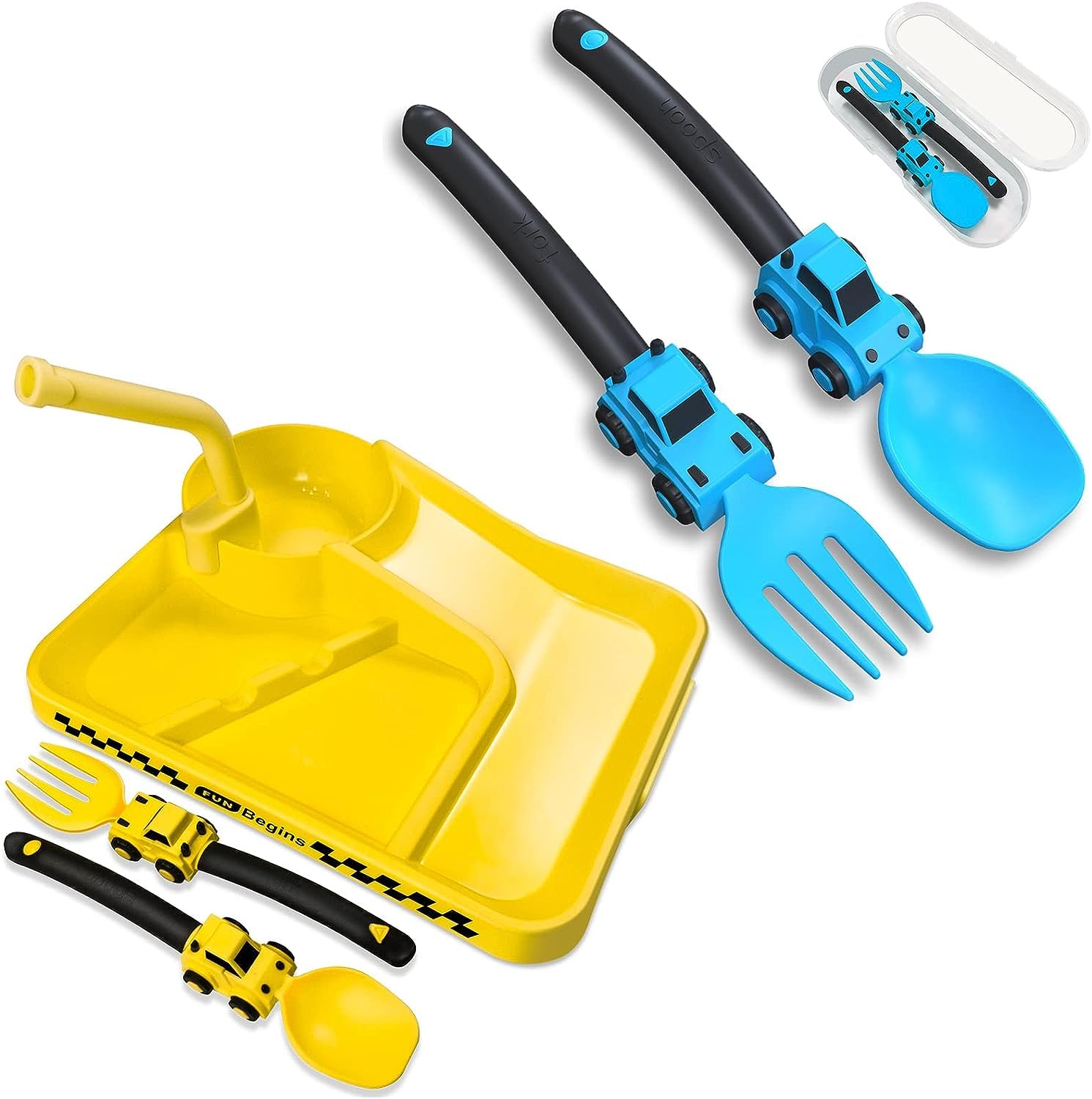 Toddler Tableware Set - Toddler Forks and Spoons - Toddler Spoon and Fork Set - Suitable for Toddler Tableware - Baby Tableware for 1 2 3 4 5 years old