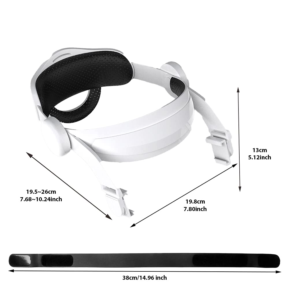 SYCOOVEN Head Strap Soft Pad Replacement Reduce Pressure Universal Fit for Oculus Quest 2(White)