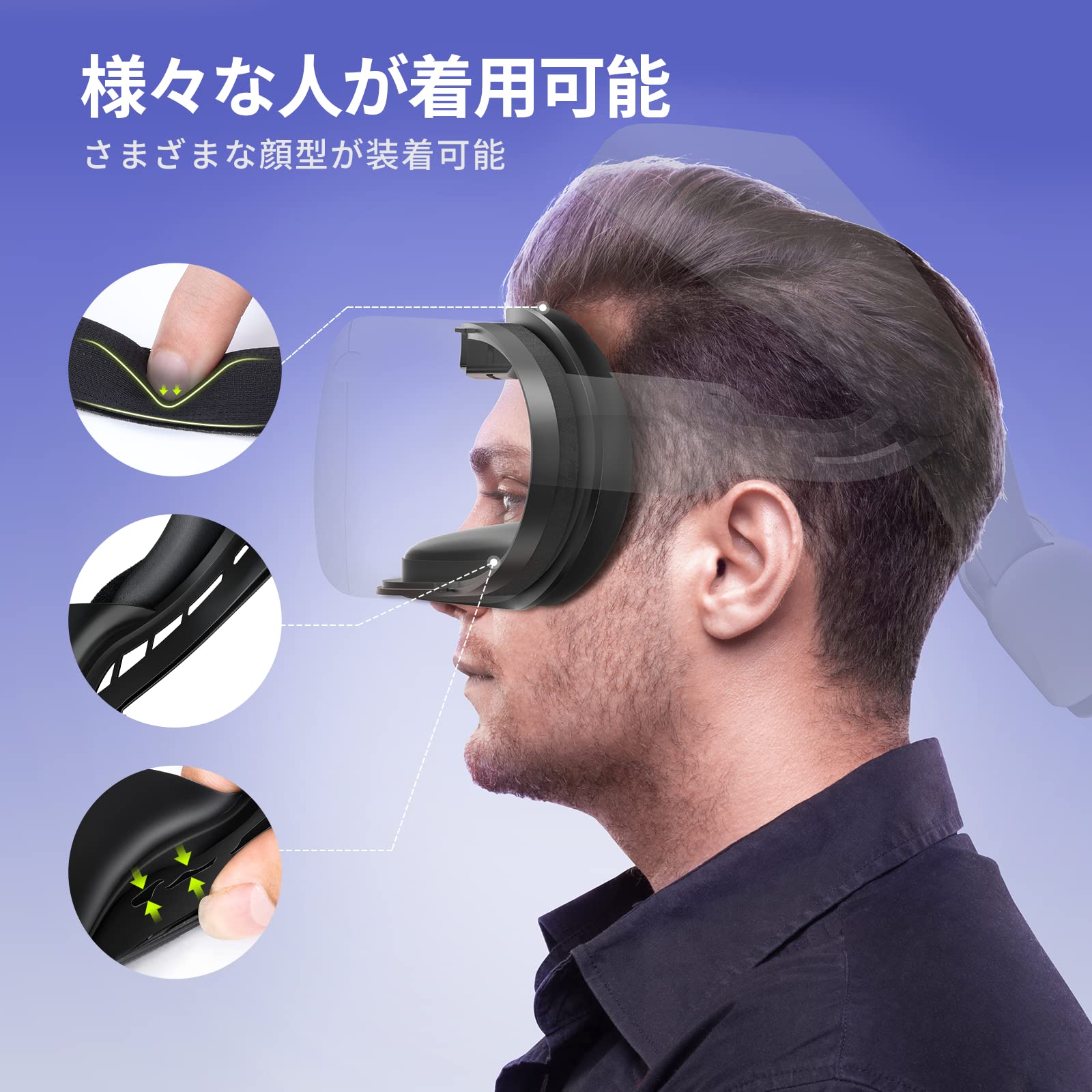 XROS VR Fitness Facial Interface Cover Compatible with Meta Oculus Quest 2, Soft Comfortable and Breathable Face Cover Foam Pad Replacement Accessories (Black) (Grey)