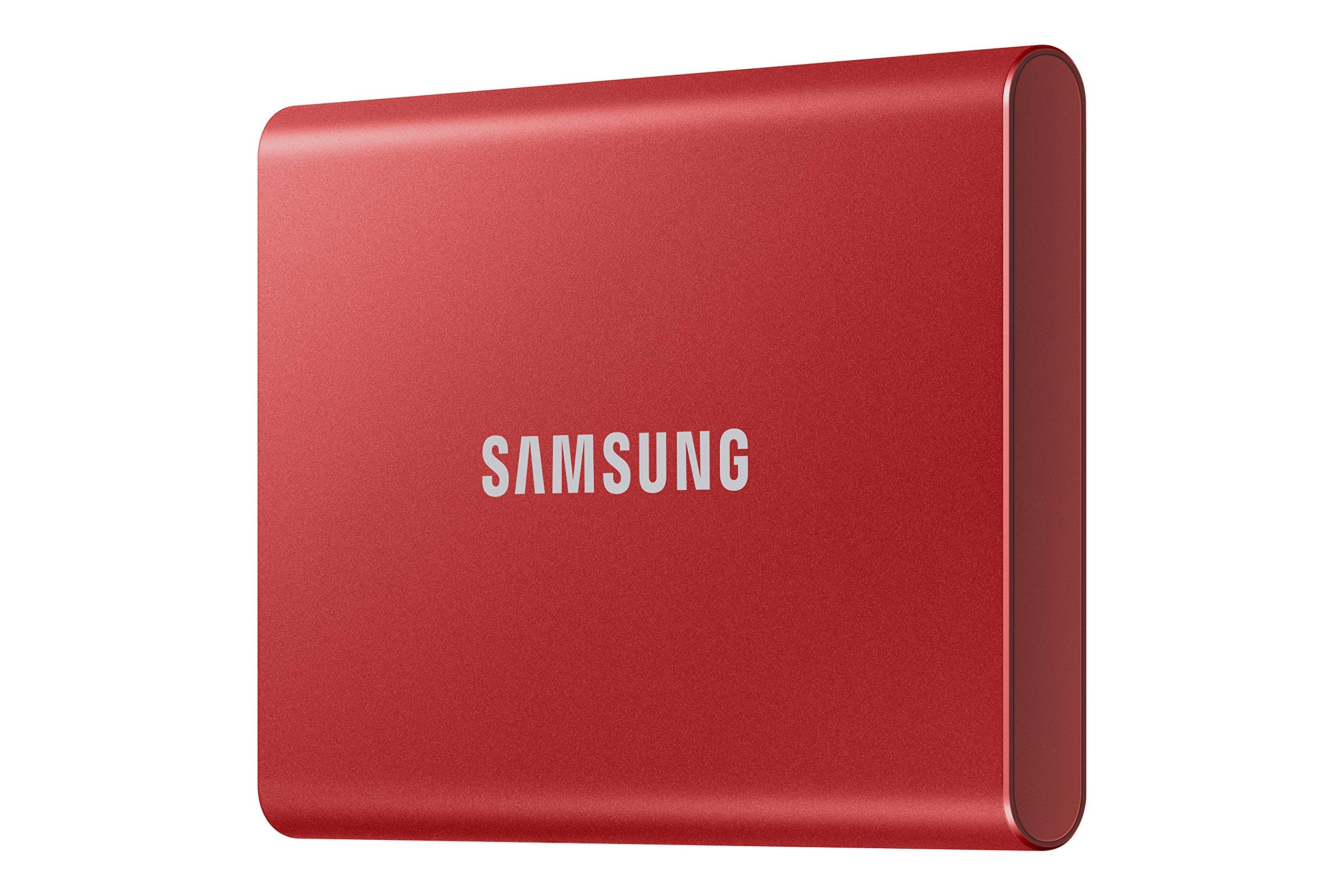 Samsung Portable SSD T7 500GB USB 3.2 External Solid State Drive Red (MU-PC500R) (Renewed)