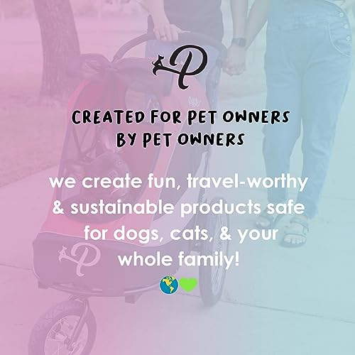 Petique Breeze Jogger, Dog Cart for Medium Size Pets, Ventilated Pet Stroller for Cats & Dogs, Black