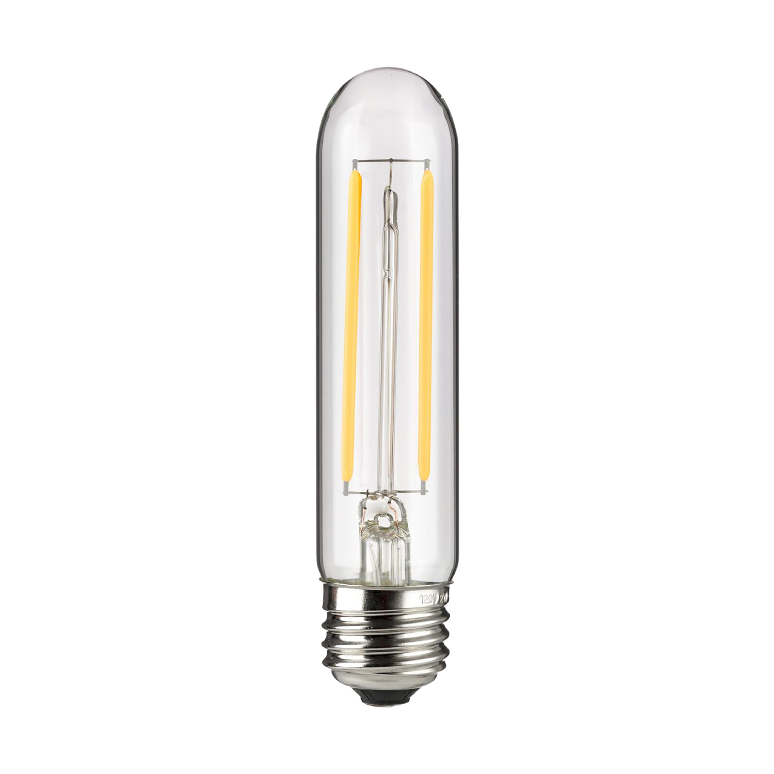 Sunlite LED Filament T10 Tubular Light Bulb, 2 Watts (25W Equivalent), 160 Lumens, E26 Base, Dimmable, 126mm, 2700K Soft White, 1 Pack