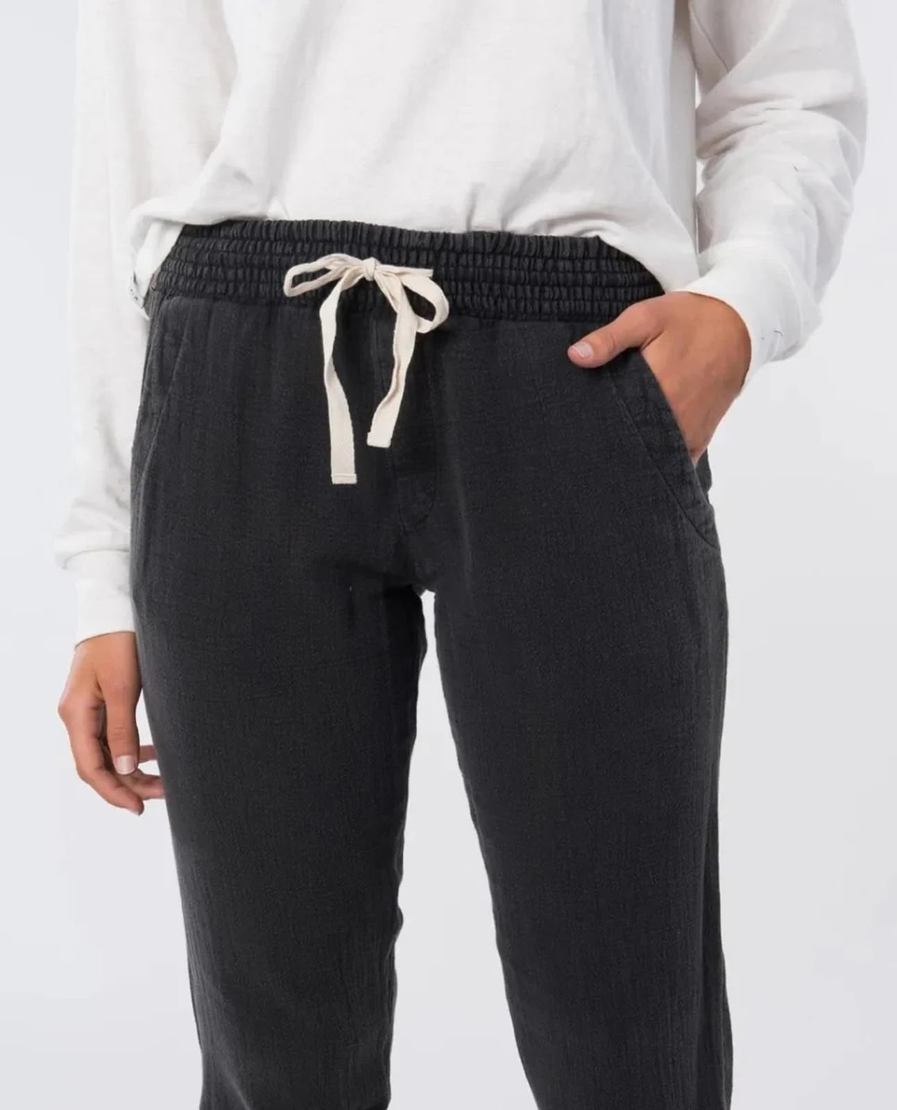 Rip Curl Misses Classic Surf, Casual Stretch Beach Pants for Women, Black, X-Large