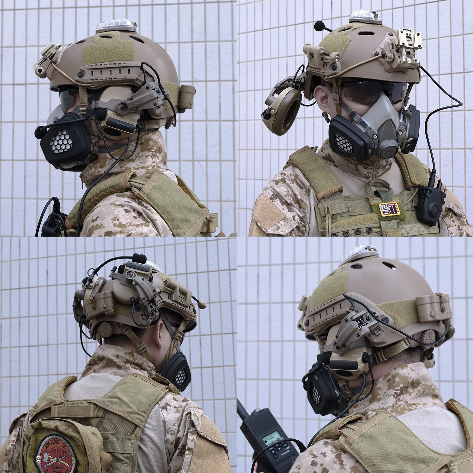 ZTAC Tactical Helmet ARC Rail Adapter Helmet Mount for ZTAComta II ZTAComta III ID102-DE