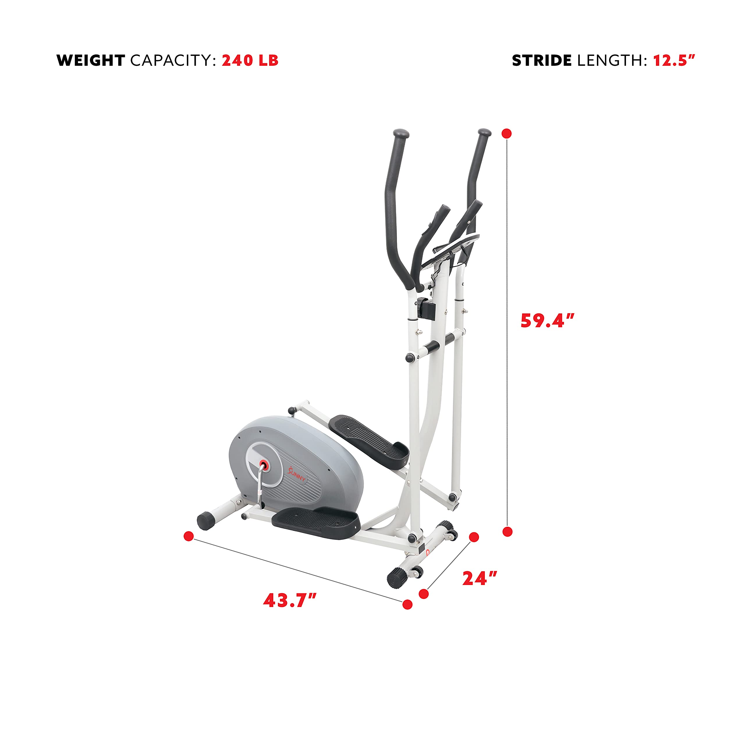 Sunny Health & Fitness Magnetic Elliptical Trainer - SF-E3955