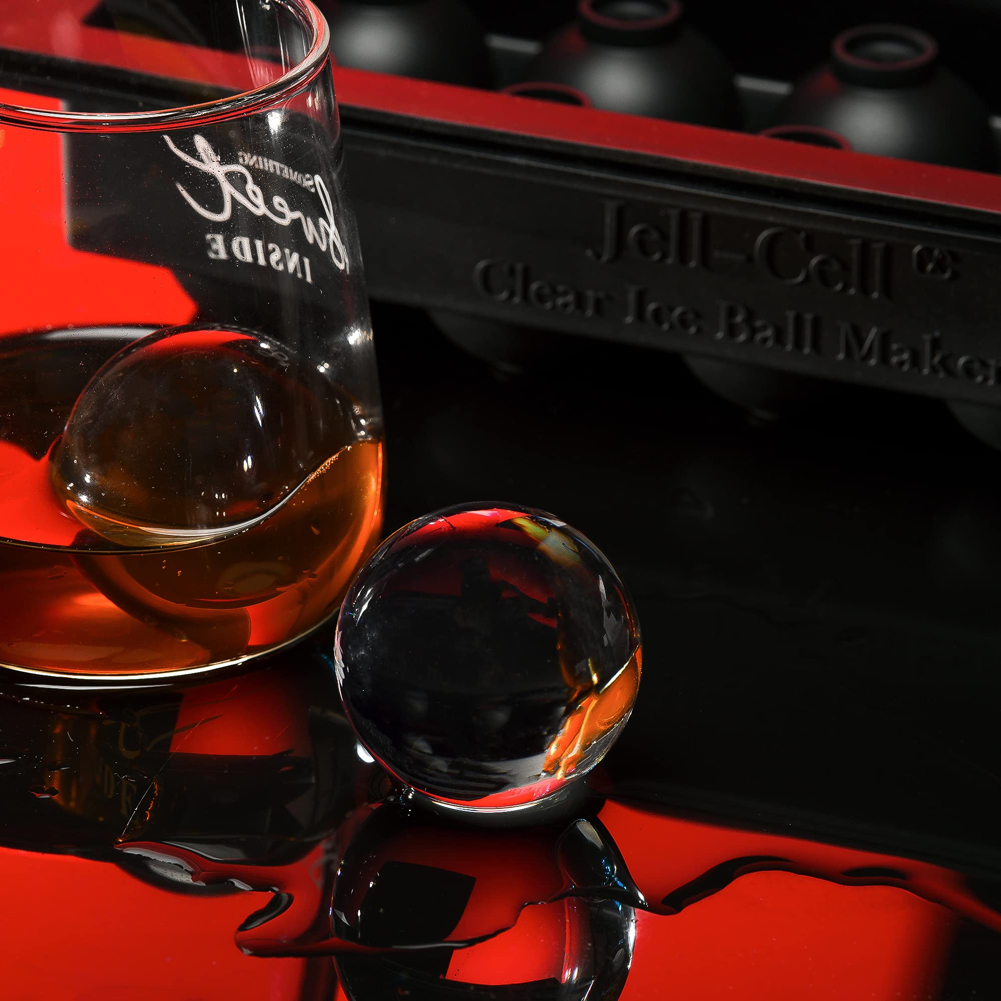 Sphere Clear Ice Cube Tray - Crystal Clear 1.7 Inch Ice Ball Maker,10 Silicone Round Ice Cubes Mold for Whiskey and Cocktail