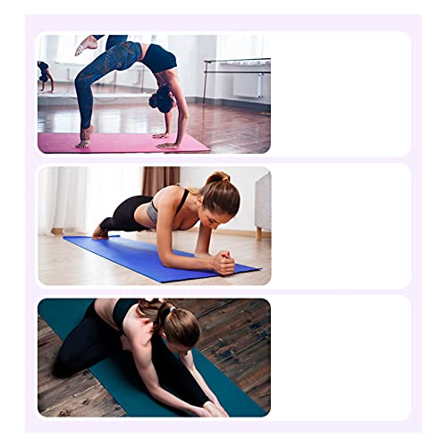 Thick Yoga Mat Fitness & Exercise Mat with Easy-Cinch Yoga Mat Carrier Strap, 72"L x 24"W x 2/5 Inch Thick (Black)