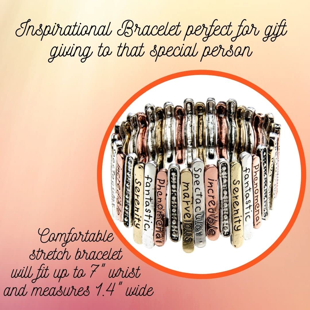 PammyJ Multi Tone Inspirational Bracelet