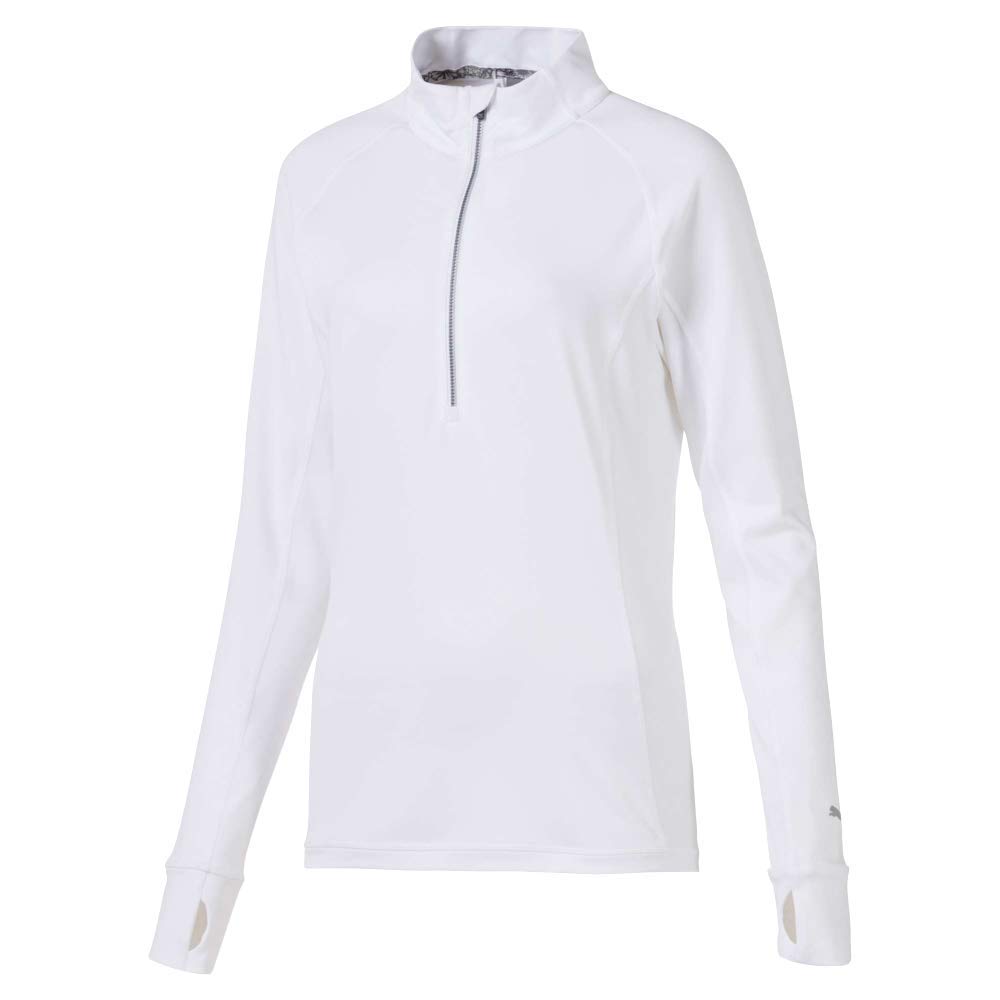 Puma Golf Women's 2019 Rotation 1/4 Zip, Bright White, Medium