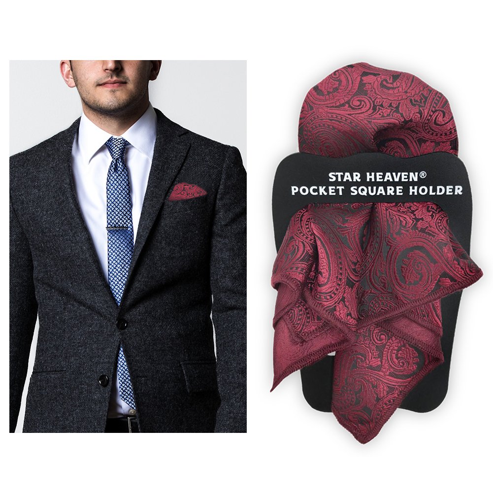 Pocket Squares Holder For Men, Best Accessories for Suits, Tuxedos,Vests and Dinner Jackets, 1/3/5/8Pack Assorted. (3-Pack)