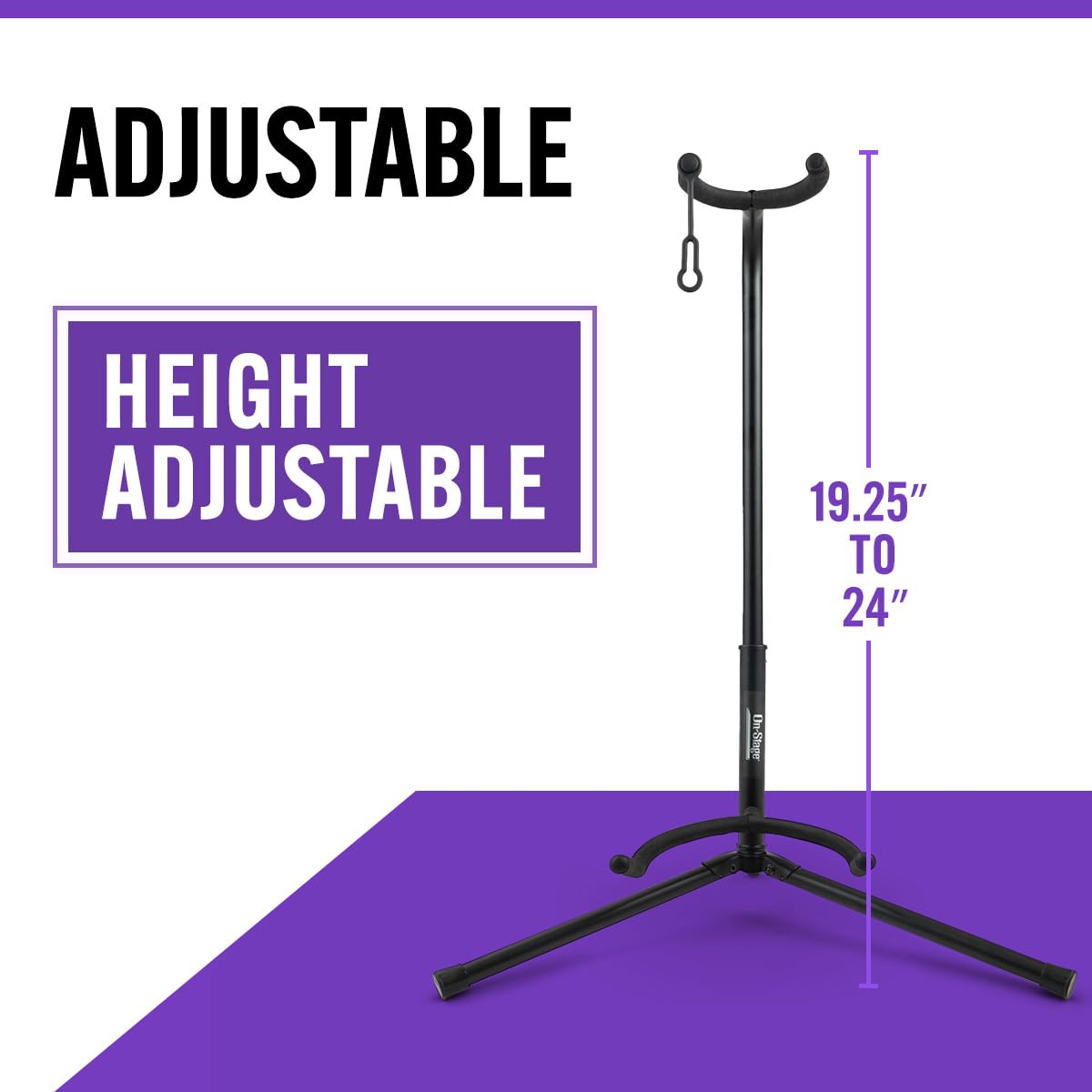 On-Stage XCG4 Black Tripod Guitar Stand, Single