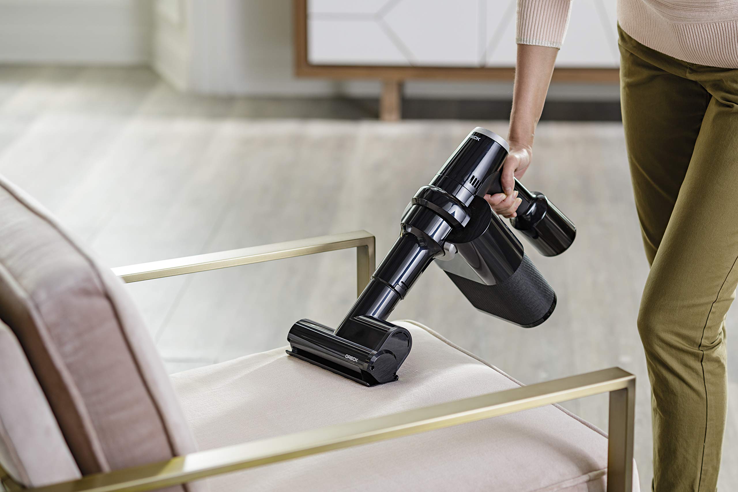 Oreck POD Cordless Stick Vacuum Cleaner, Lightweight, Bagged, Rechargeable, Black, BK51702