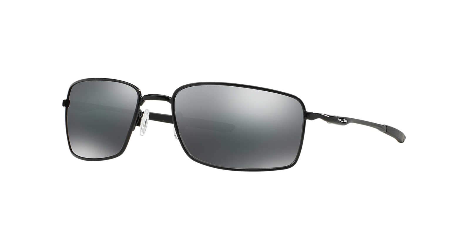 Oakley Men's OO4075 Square Wire Rectangular Sunglasses, Polished Black/Black Iridium, 60 mm