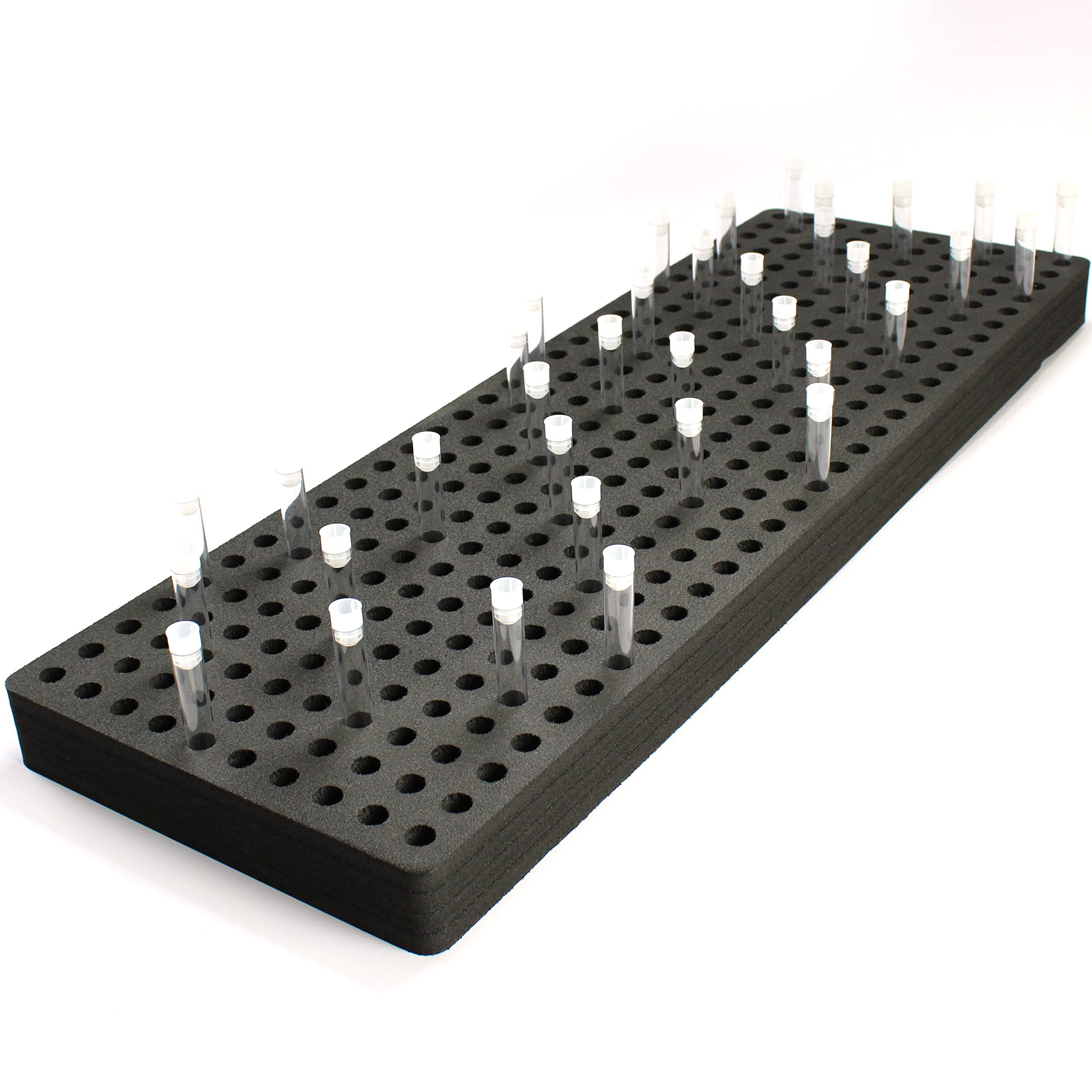 Polar Whale 2 Test Tube Freezer Racks Durable Black Foam Storage Holder Organizer Stand Transport Holds 300 Tubes Fits up to 16mm Diameter