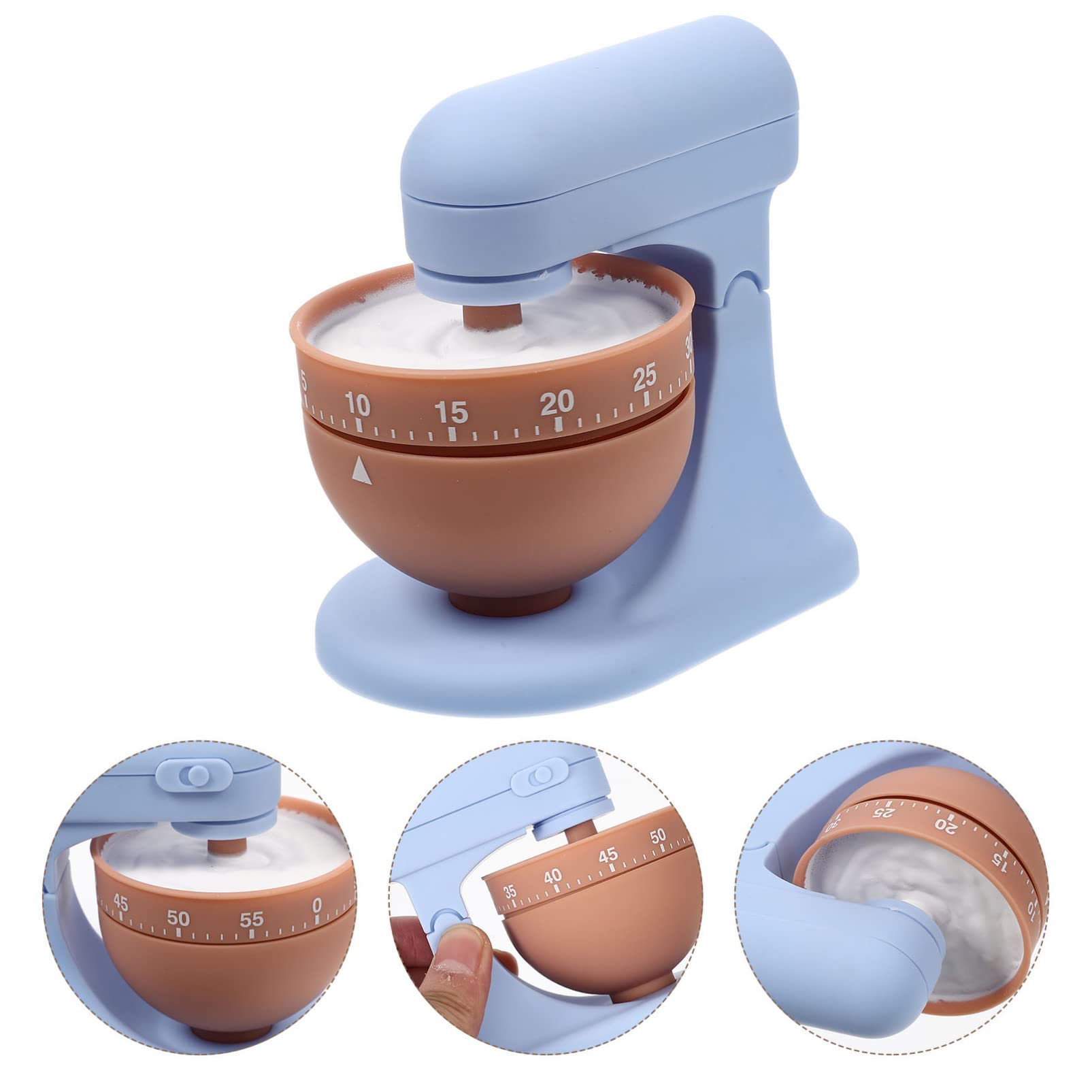 UPKOCH Kitchen Timer Hand Mixer Timer Cooking Timer Reminder Mechanical Countdown Clock Time Management Manual Egg and Baking Timer for Kitchen Home Desktop Decor
